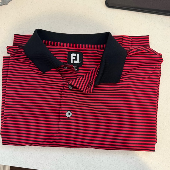 FootJoy | Shirts | Redblack Fj Polo Large | Poshmark